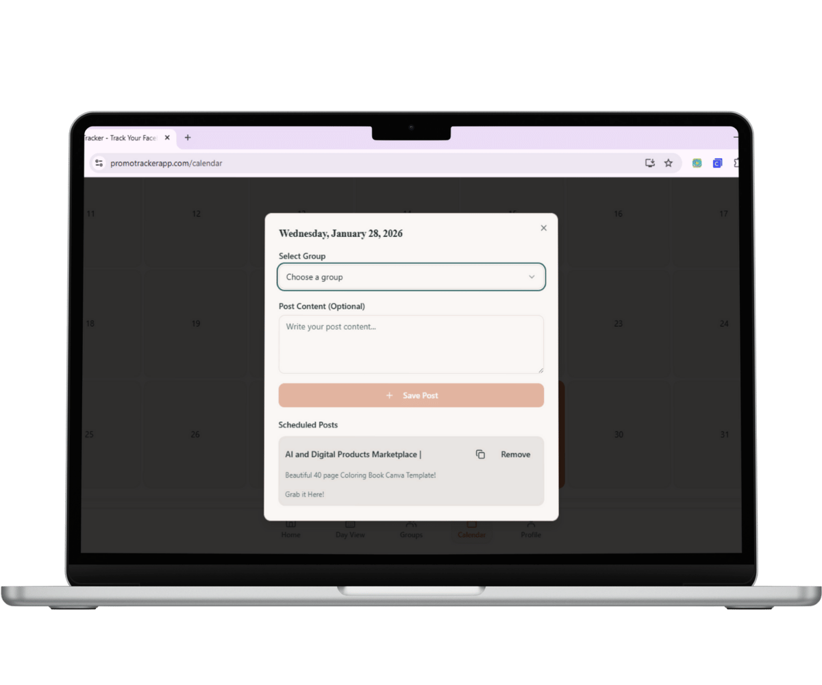 PromoTracker - Track Your Facebook Group Promotions
